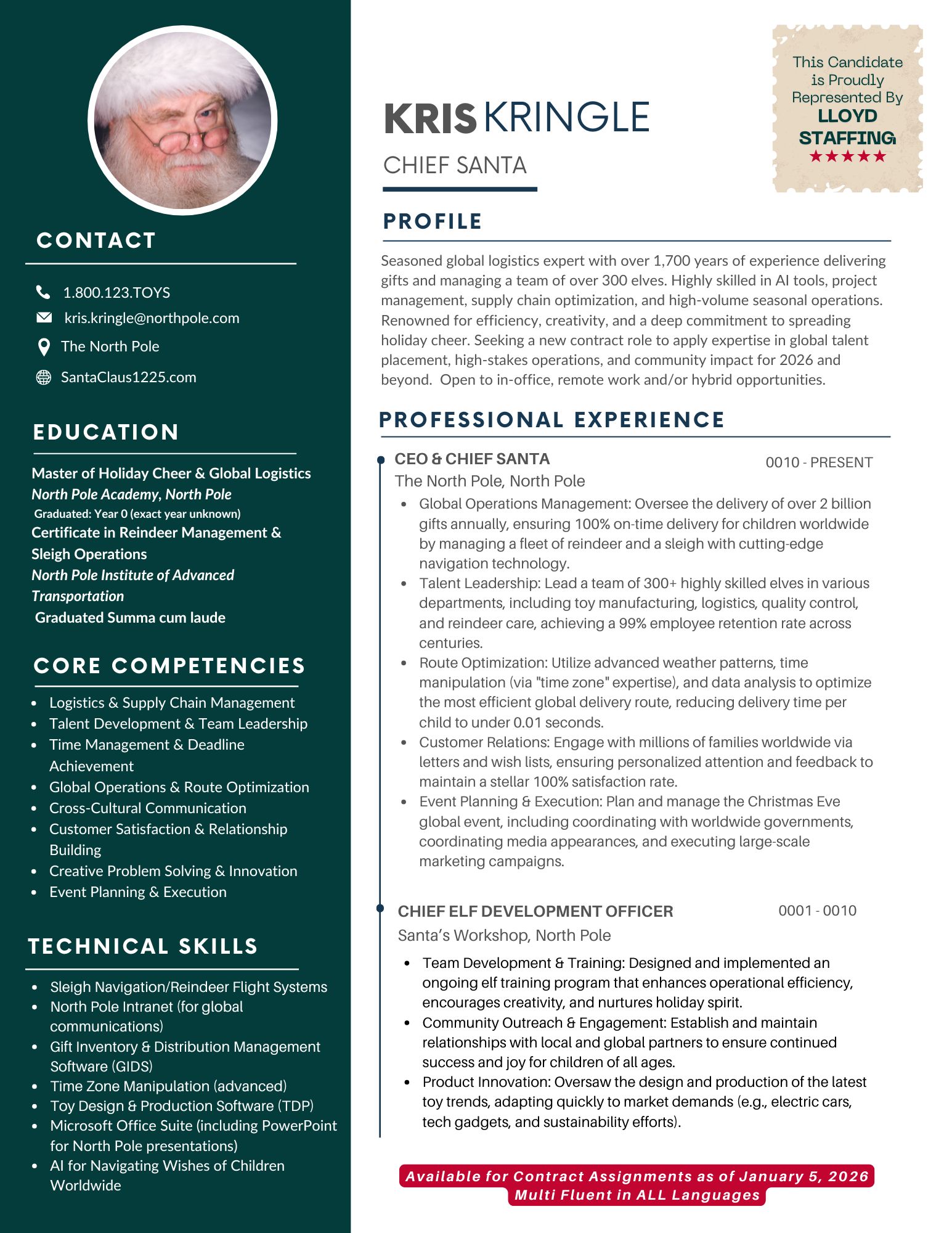 Seasonal Employment: The Labor Market of Santa Claus - Lloyd Staffing